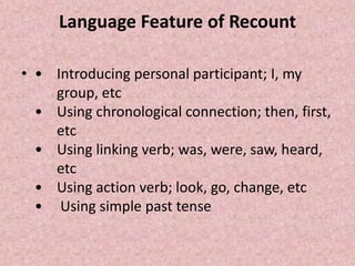Recount text | PPTX