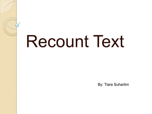 Recount text | PPT