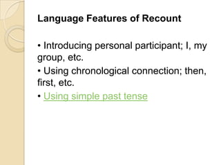 Recount text | PPT