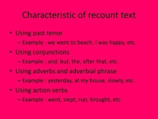 Recount text | PPTX