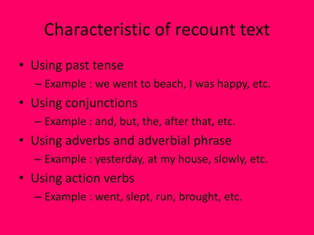 Recount text | PPT