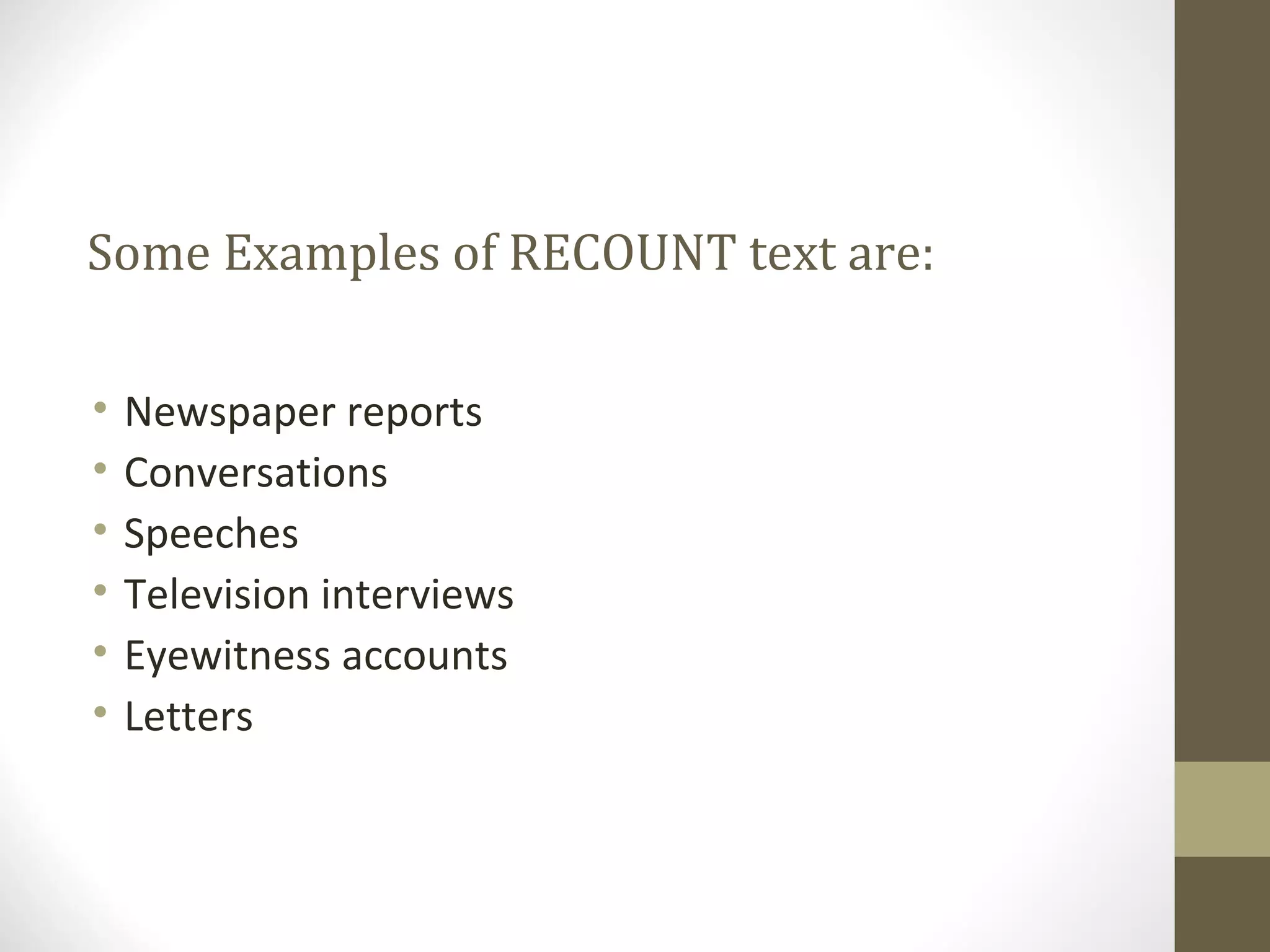 Recount text | PPT