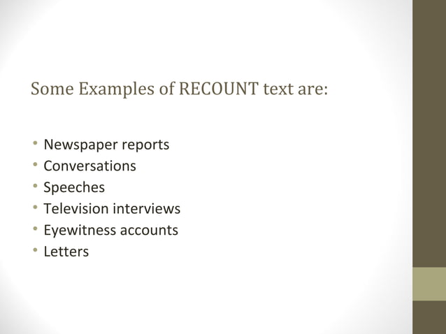 Recount text | PPT