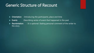 Recount text | PPT