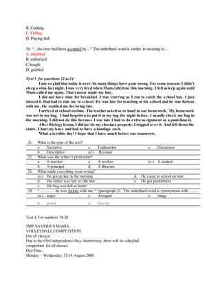 Recount text | DOCX