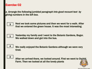 Recount text - Grade 8 K13 | PPTX