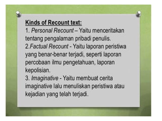 Recount text | PPTX