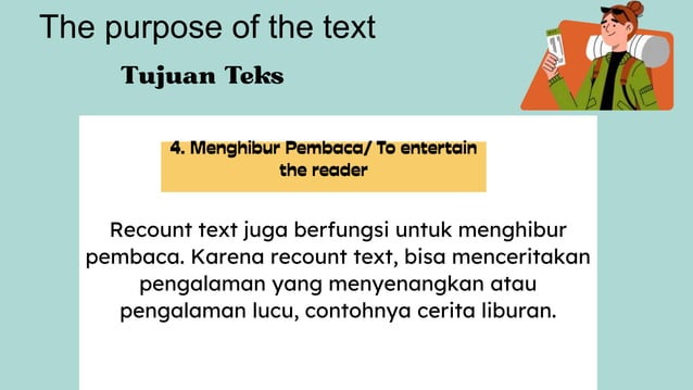 "Recount Text" material for 8th grade students | PPTX