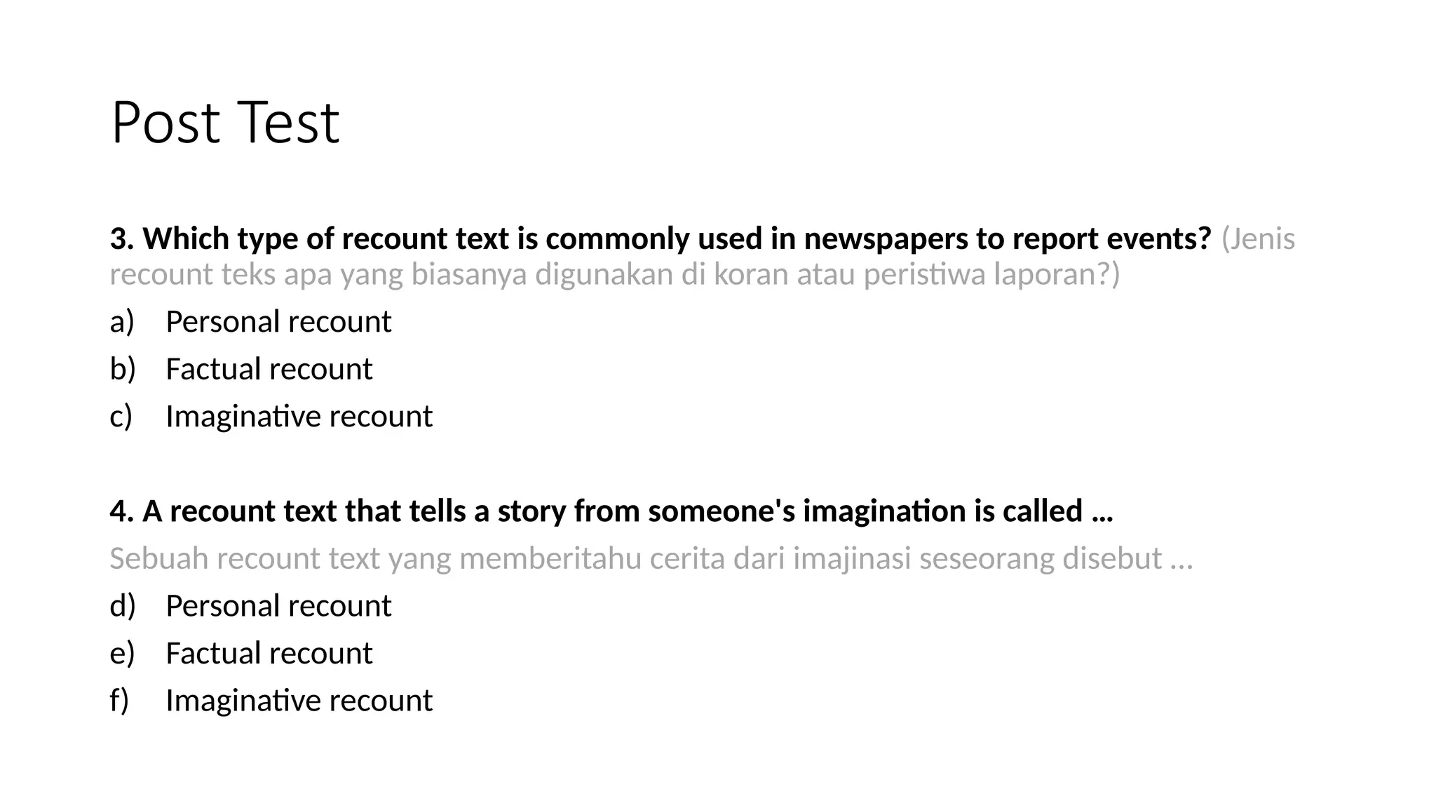 Recount Text presentasi untuk micro teaching | PPTX