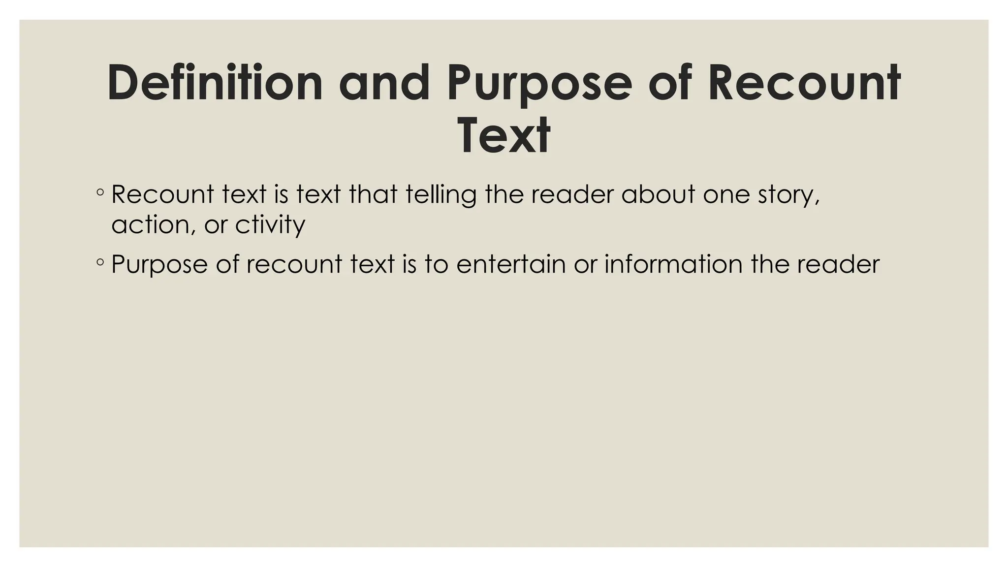 Recount text.pptx kelas x smk discraibing | PPTX