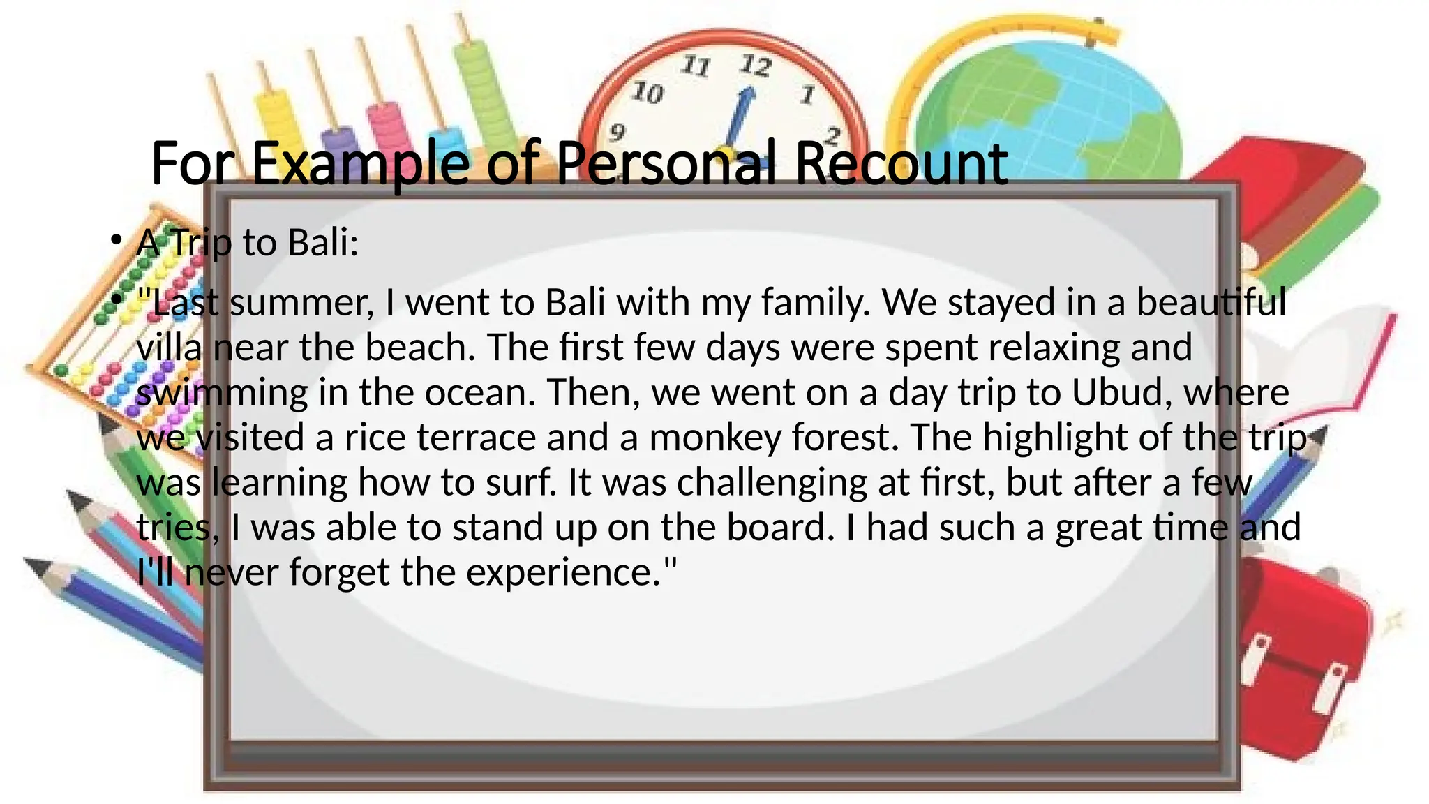 Apa itu recount text? Seperti apa contohnya? Yuk, kita pelajari tentang ...