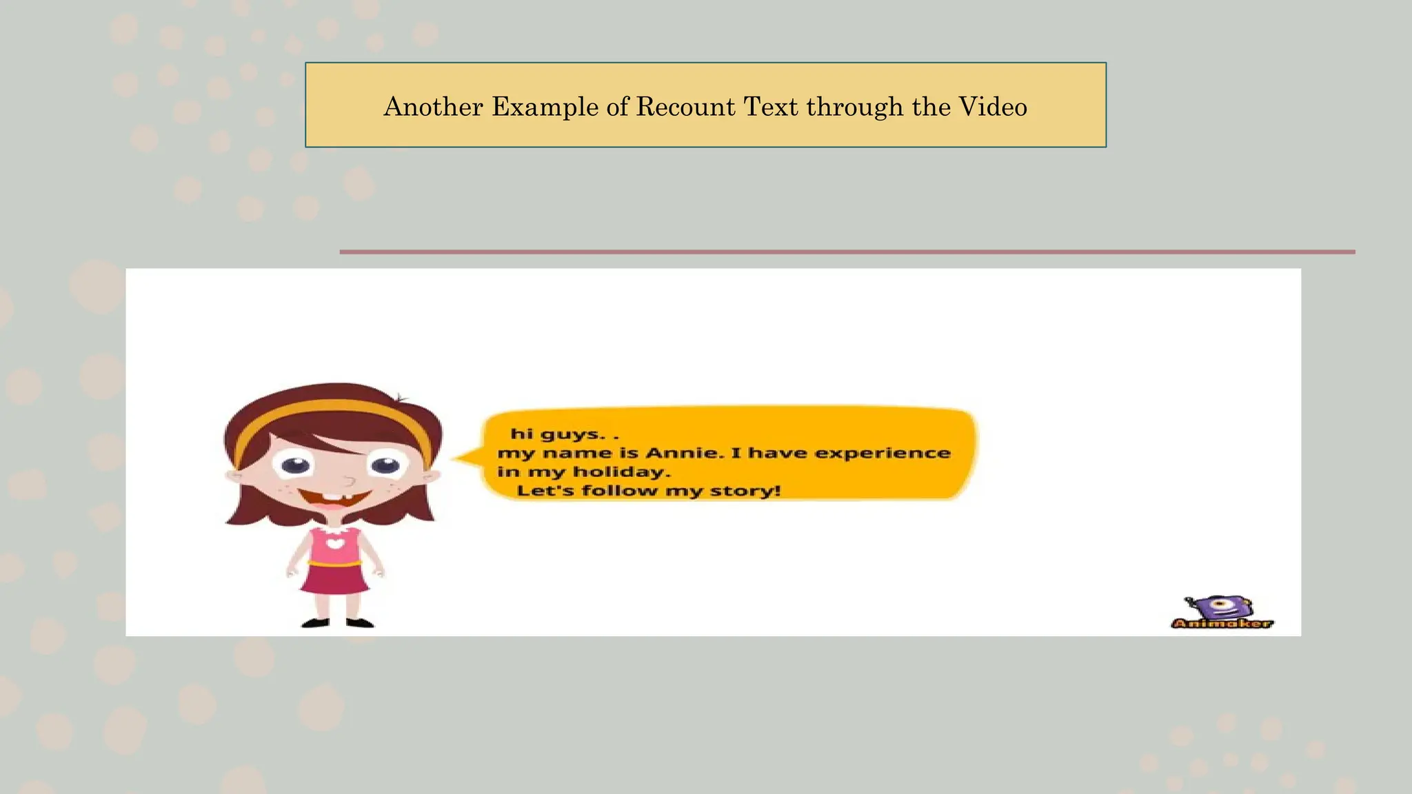 definition of Recount text, generik structure 8.pptx