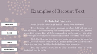 definition of Recount text, generik structure 8.pptx