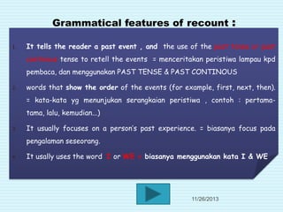 Recount text 8 smt 2 | PPTX