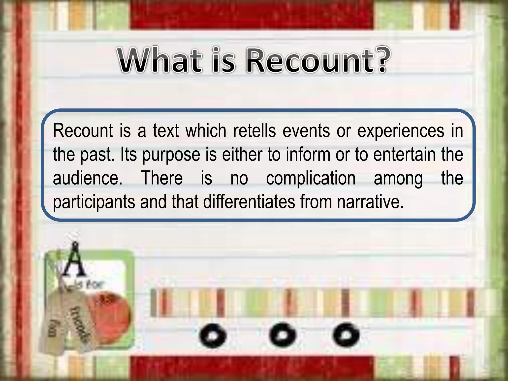 Recount text for micro teaching | PPTX