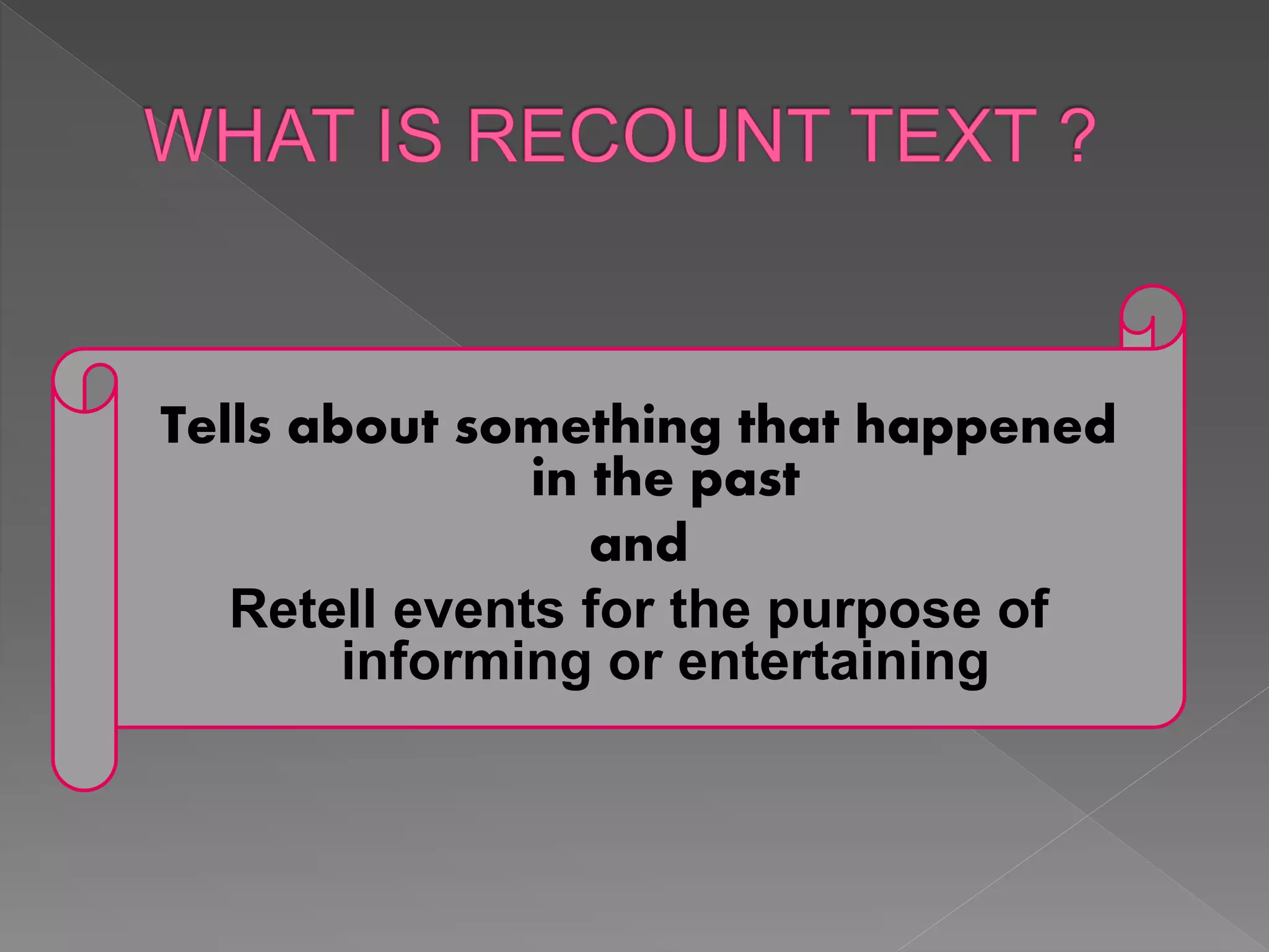 Recount text ppt | PPT