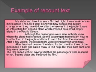 Recount text ppt | PPT
