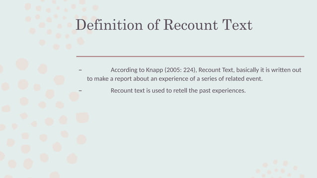 GENERIC STRUCTURE OF RECOUNT TEXTT.pptx