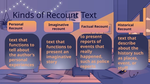 RECOUNT TEXT in ENGLISH SPEAKING TEACHING | PPT