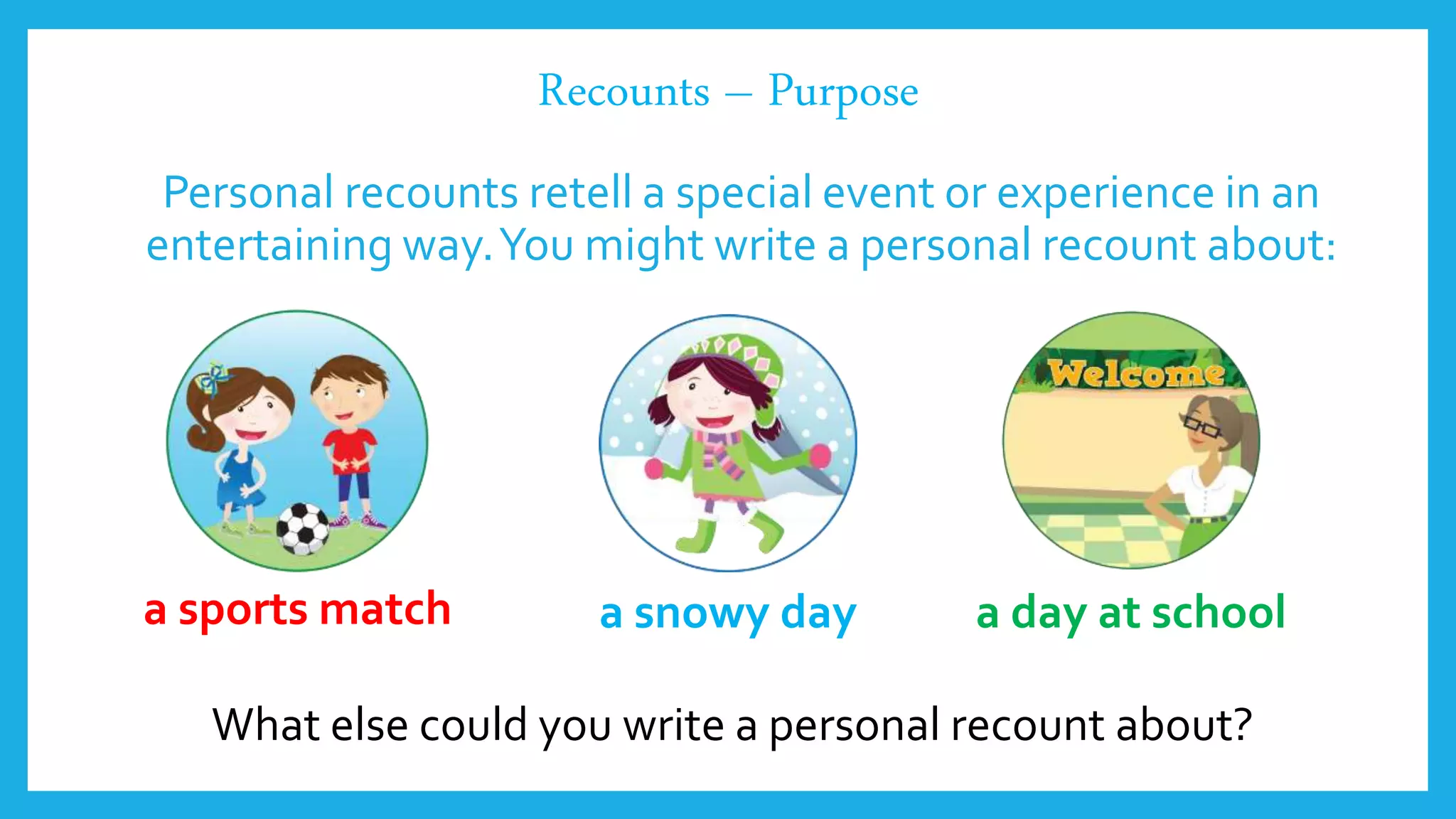 Recount writing structure for parents | PPTX