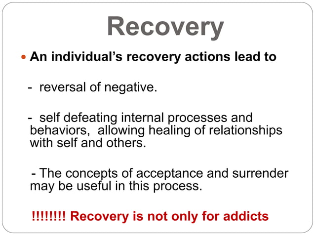 Recovery- Oriented System of Care ,Motivational Approach , in Substance ...