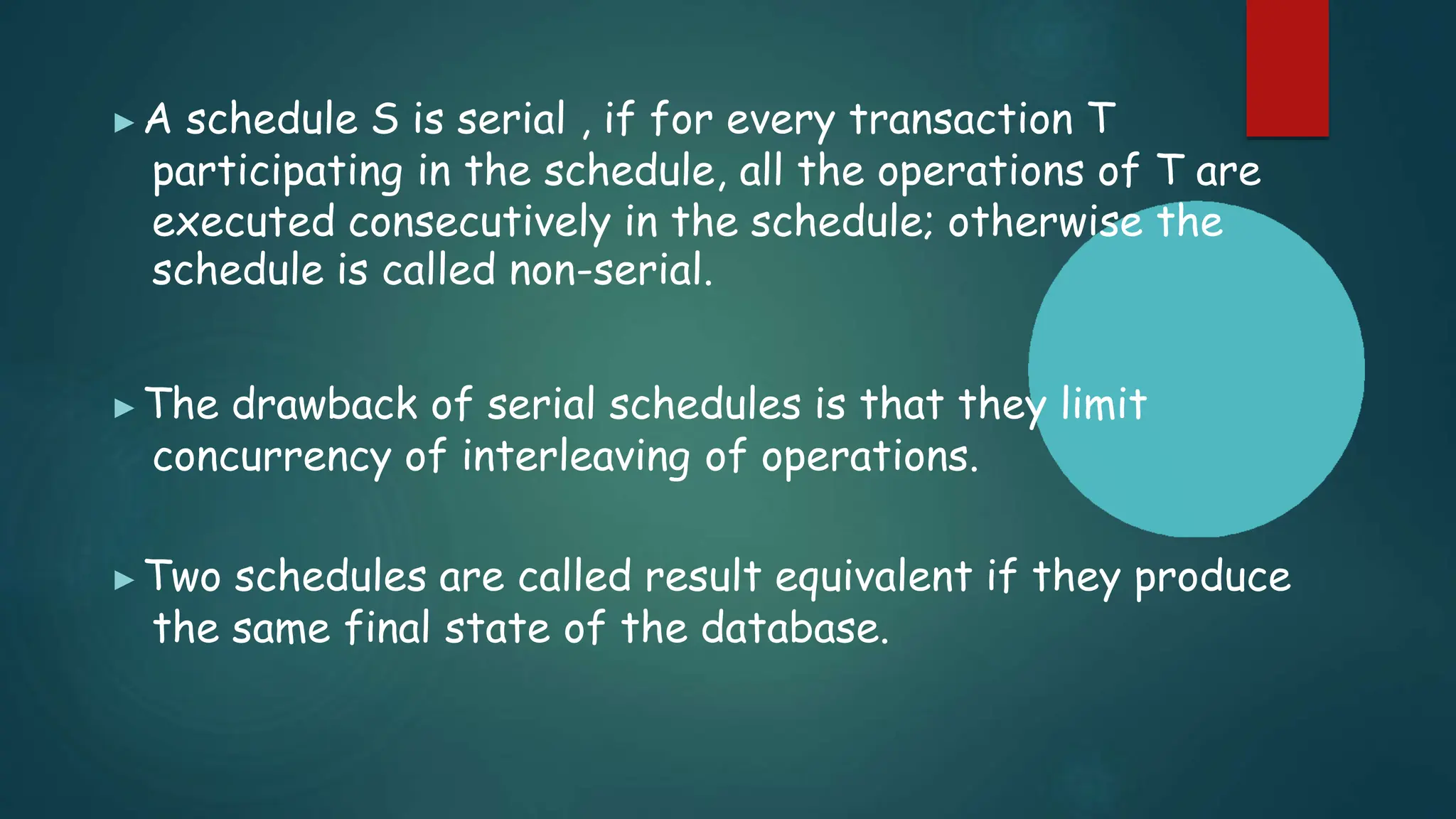 recoverability and serializability dbms | PPT