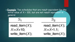 recoverability and serializability dbms | PPTX