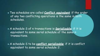 recoverability and serializability dbms | PPTX