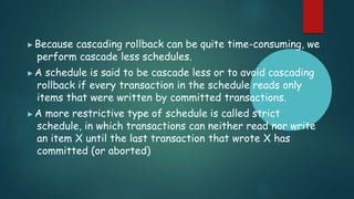 recoverability and serializability dbms | PPTX