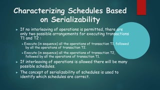 recoverability and serializability dbms | PPTX