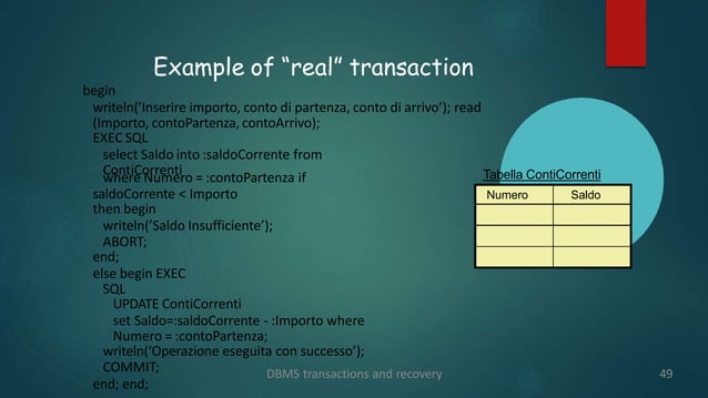 db unit 4 dbms protocols in transaction | PPT