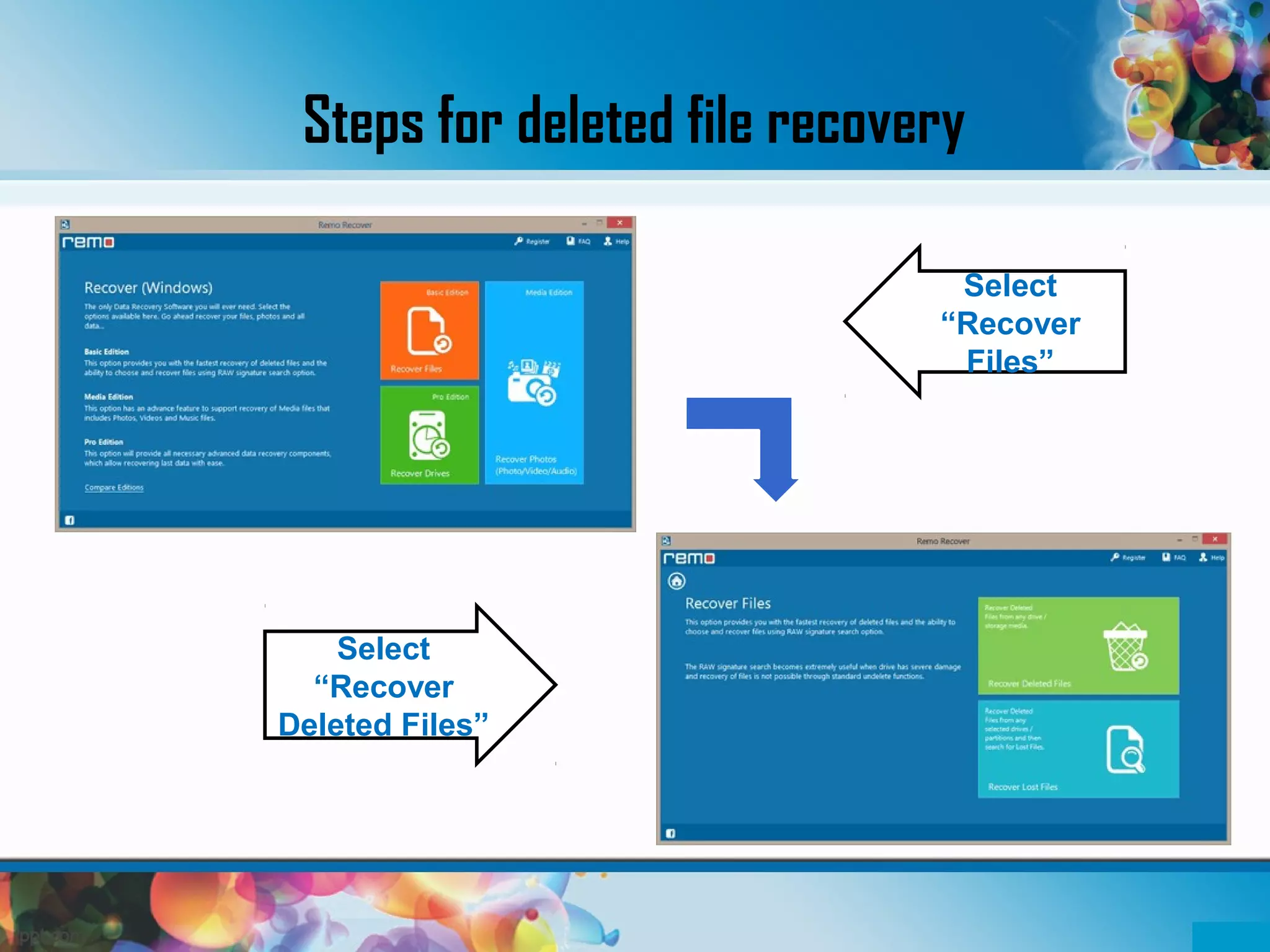 Recover Deleted Files too Big for Recycle Bin | PPT | Data Storage and ...