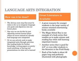 INTEGRATING SCIENCE WITH HUMANITIES AND THE LIBERAL ARTS | PPT