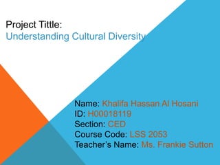 Cultural Diversity- presentation | PPTX