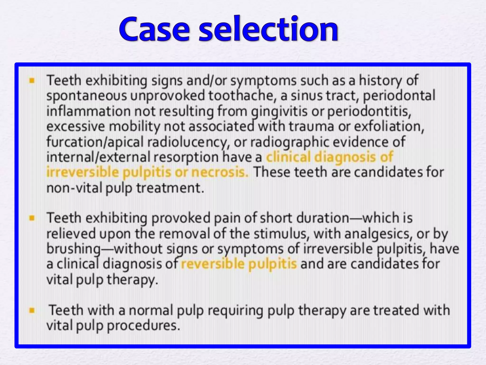 pulp therapy in young permanent tooth | PPTX | Dental Health | Diseases ...