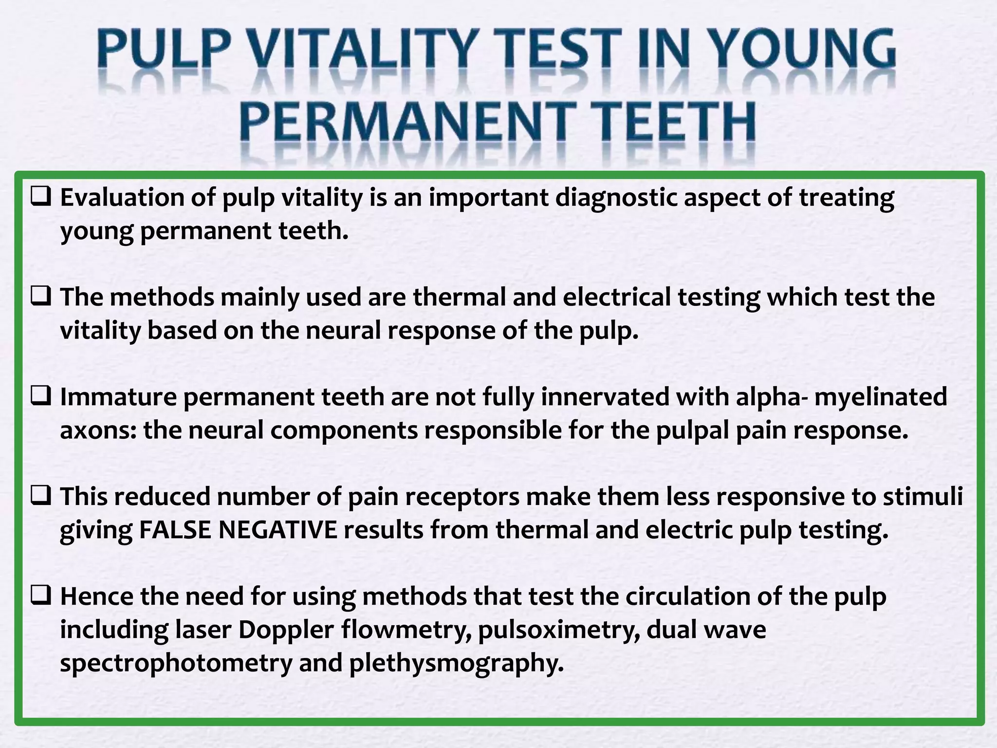 pulp therapy in young permanent tooth | PPTX