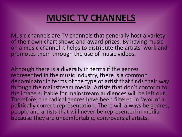 Music TV Channels | PPTX