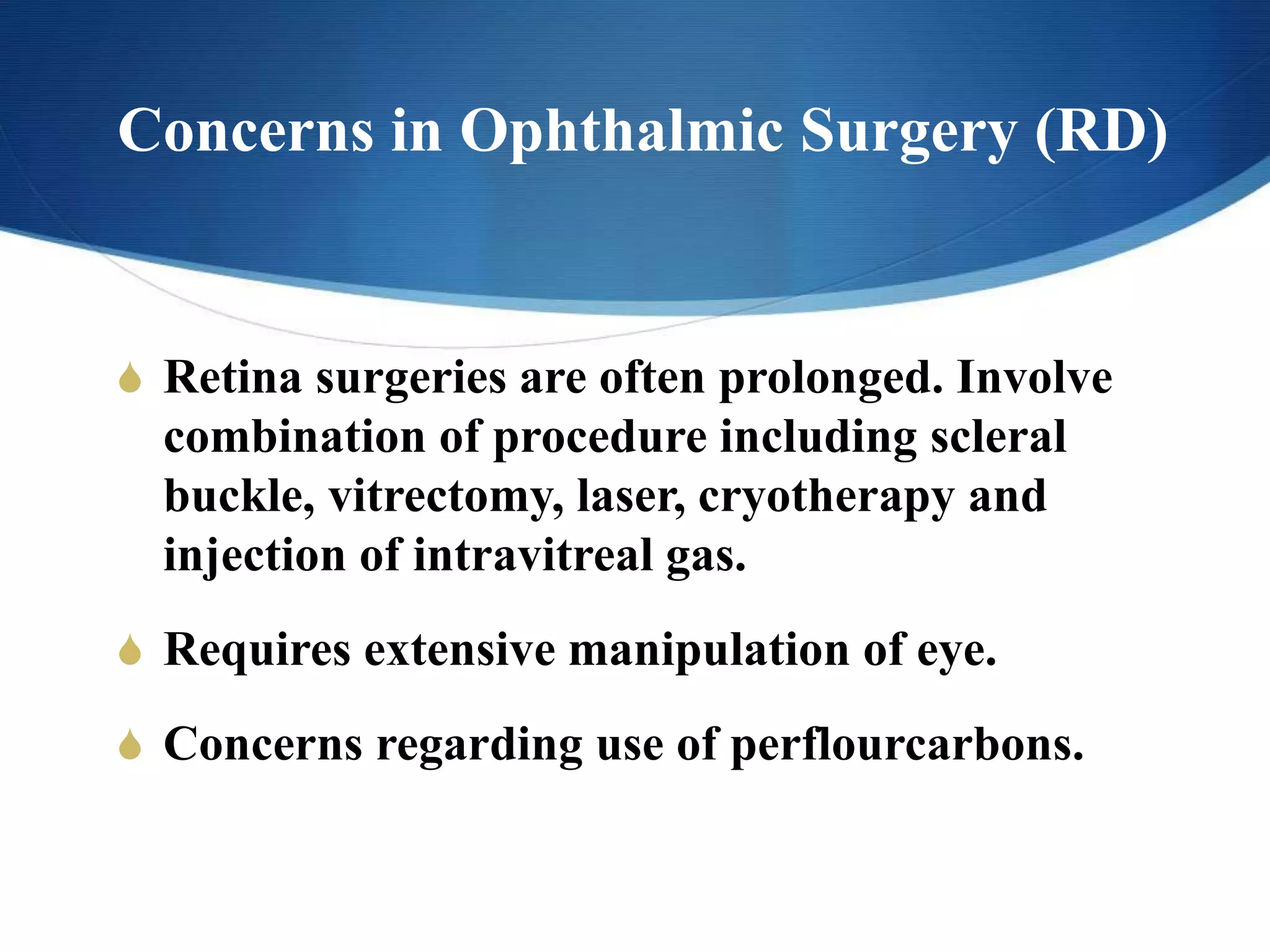 Anesthesia for ophthalmic surgery 18-12-2016 | PPTX