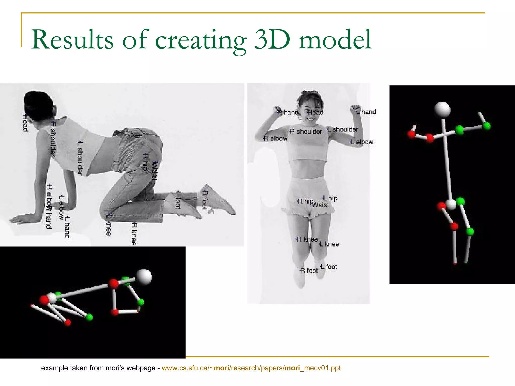 Recovering 3D human body configurations using shape contexts | PPT | Databases | Computer ...