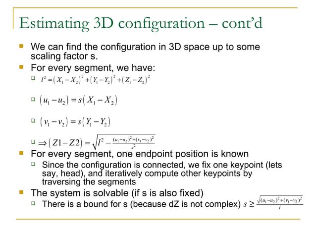 Recovering 3D human body configurations using shape contexts | PPT | Databases | Computer ...