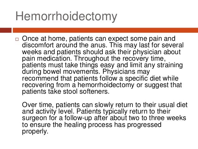 Hemorrhoidectomy Recovery Timeline – NTQIR