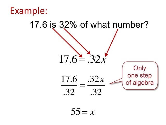 Recovering the Base Number in Percent Problems