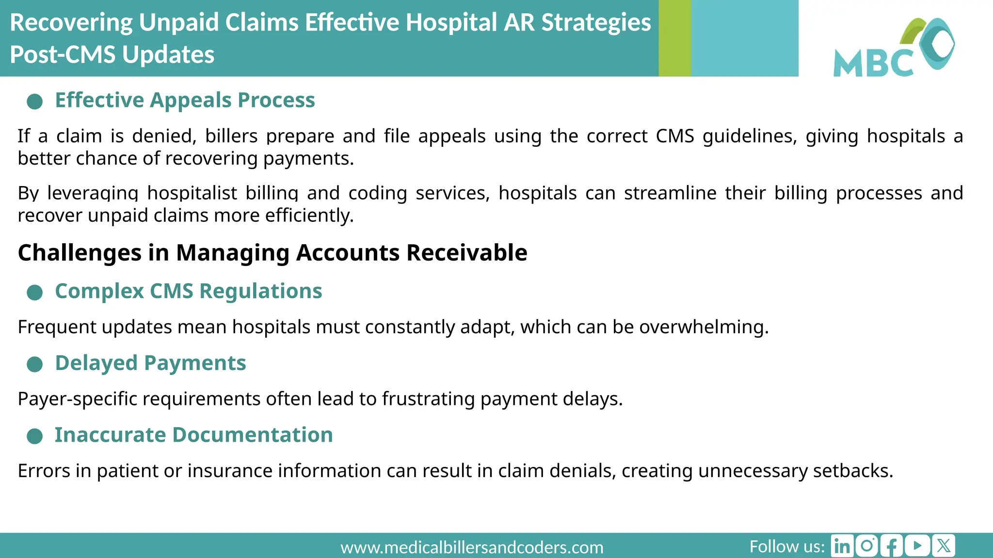 Recovering Unpaid Claims Effective Hospital AR Strategies Post-CMS ...