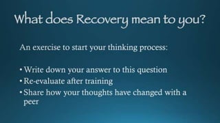 Recovery | PPT