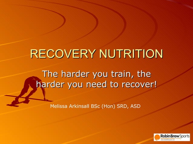 Recovery Nutrition - Facts | PPT
