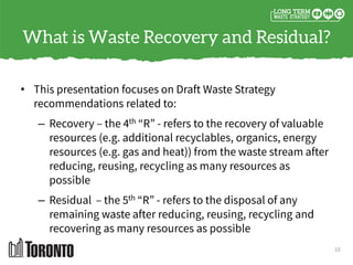 City of Toronto - Long Term Waste Management Strategy - April 12, 2016 ...