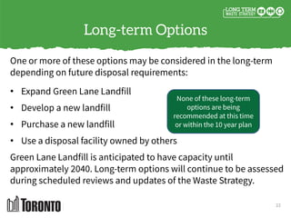 City of Toronto - Long Term Waste Management Strategy - April 12, 2016 ...