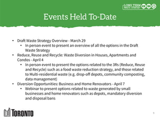 City of Toronto - Long Term Waste Management Strategy - April 12, 2016 ...