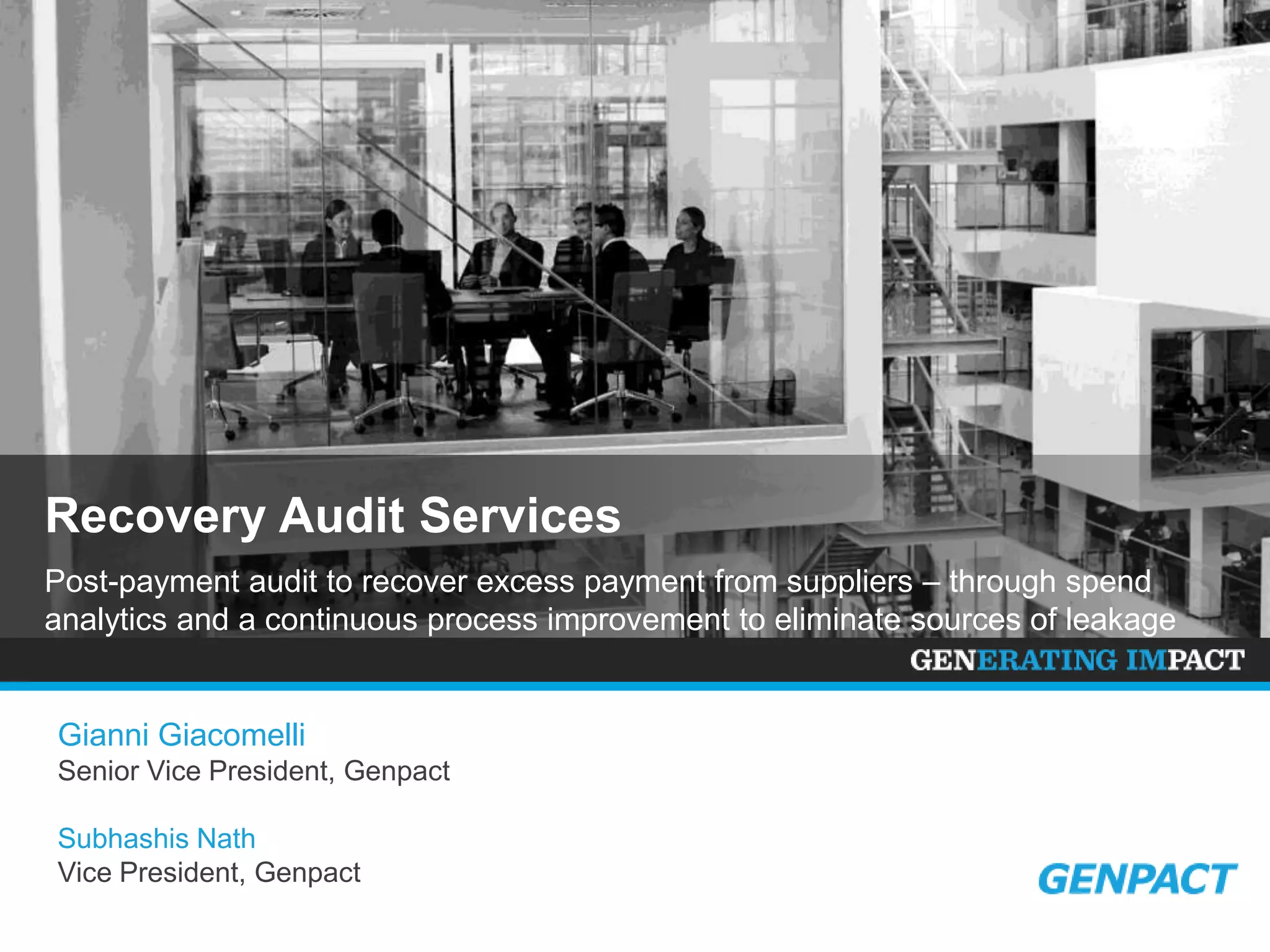 Recovery audit services | PPTX
