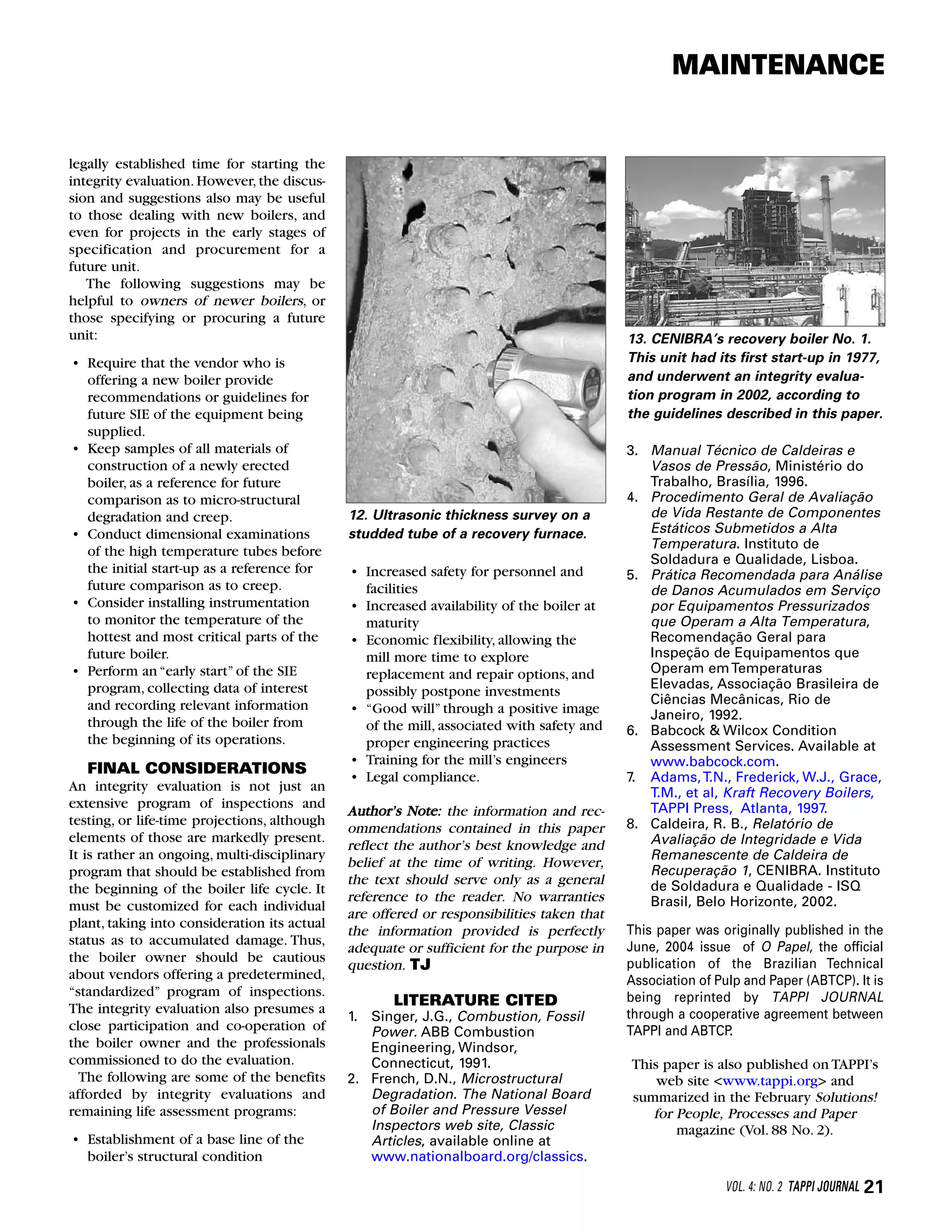 Recovery boiler life assesment | PDF